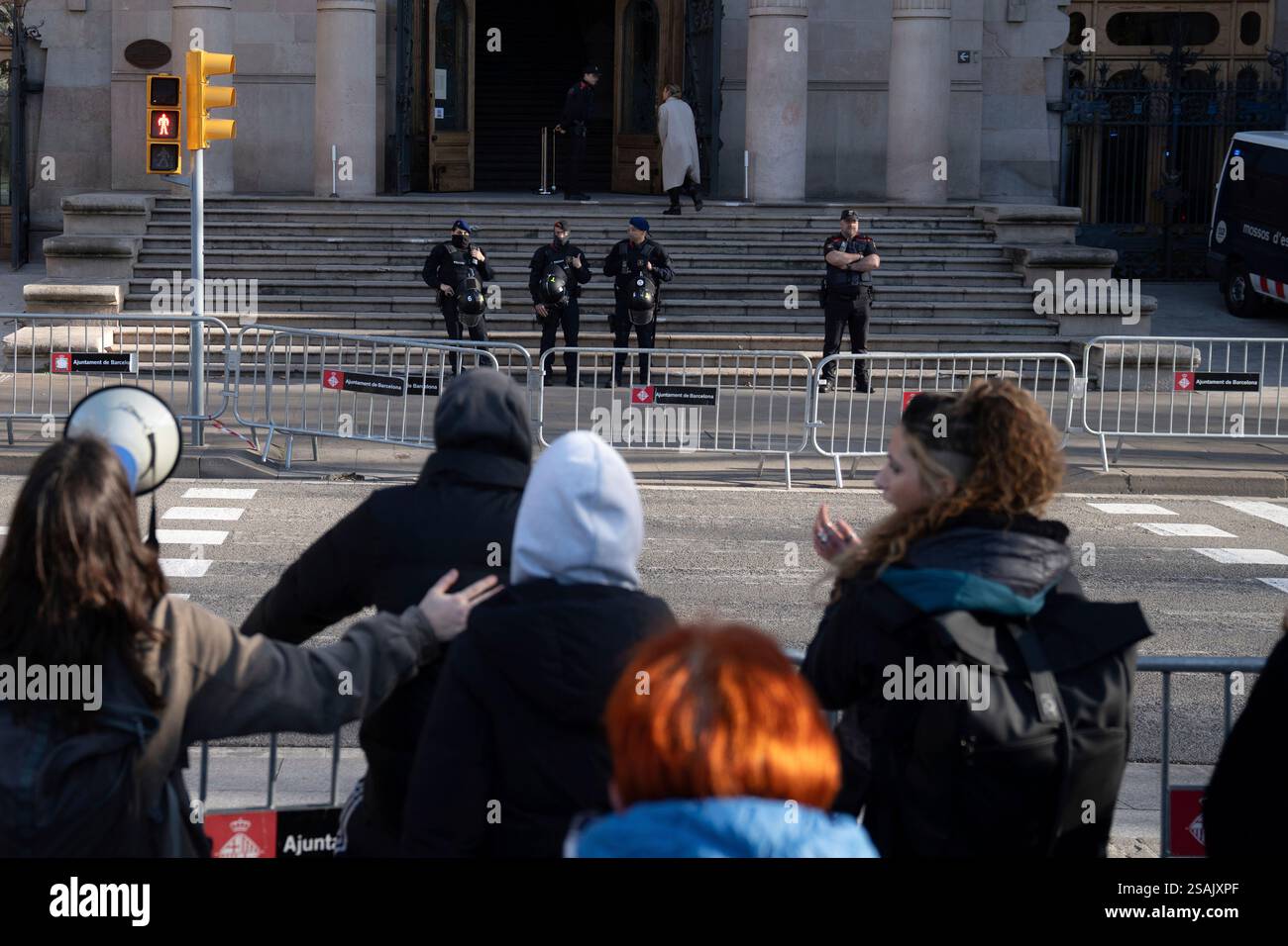 Several people during a rally in support of the Antiga Massana, in ...
