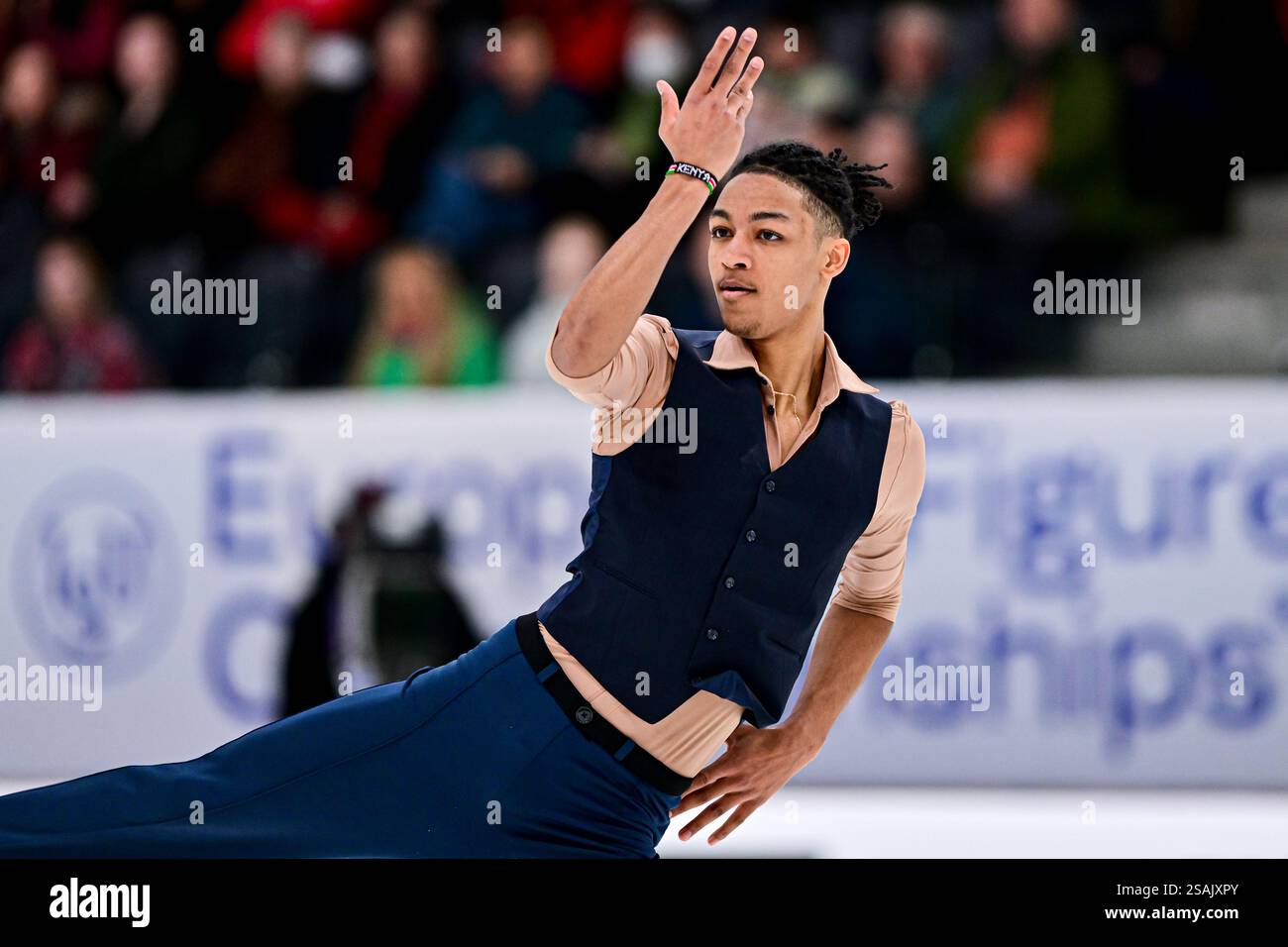 Noah BODENSTEIN (SUI), during Men Short Program, at the ISU European ...