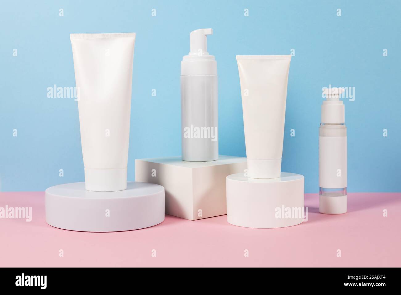Beautiful cosmetic templates for ads, plastic cream tubes and bottles ...