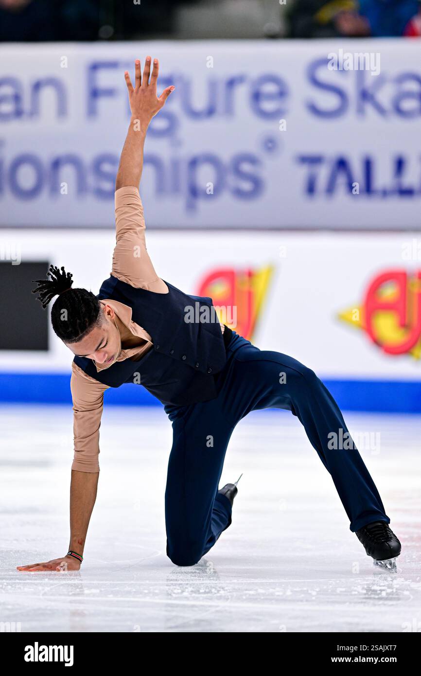 Noah BODENSTEIN (SUI), during Men Short Program, at the ISU European ...