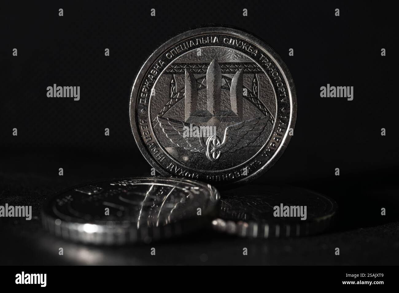 10 Hryvnias Special Operations Forces of Ukraine Armed Forces on dark ...