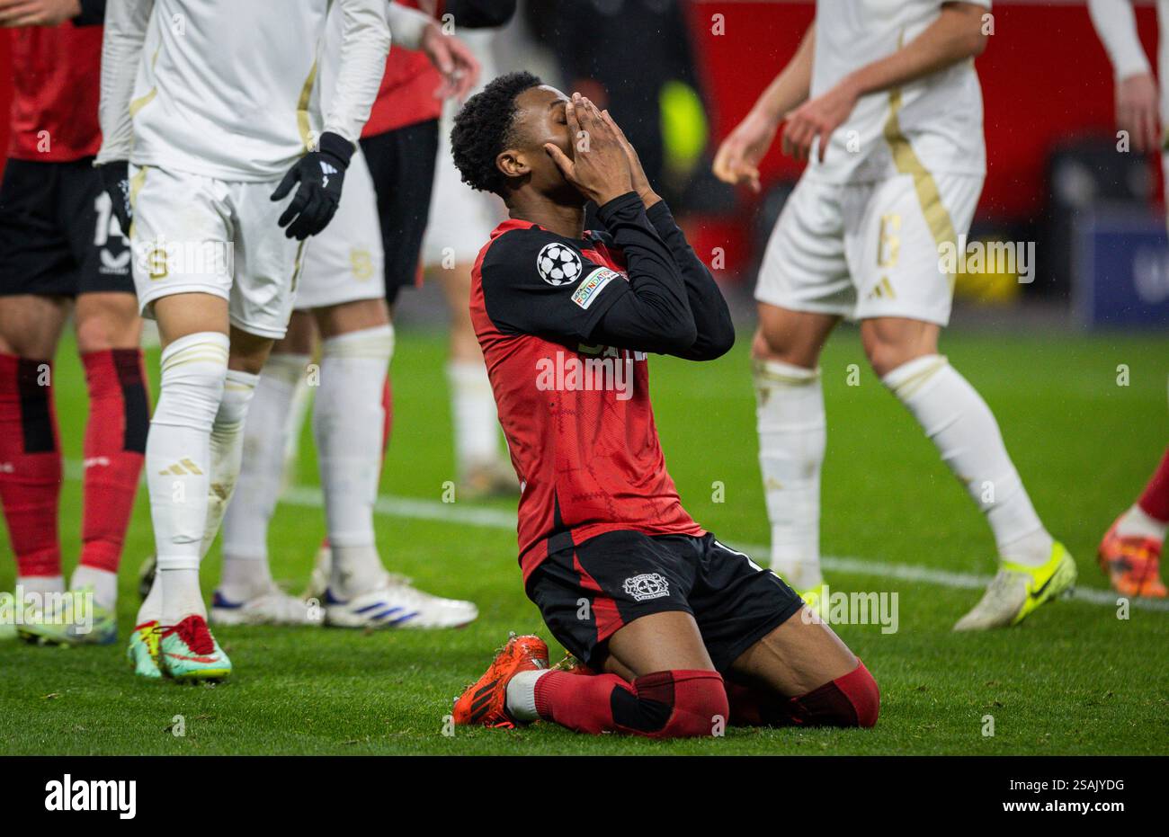 Leverkusen, Germany. 29th Jan 2025. Nathan Tella (LEV) Bayer Leverkusen - Sparta Prag 29.01.2025 ...