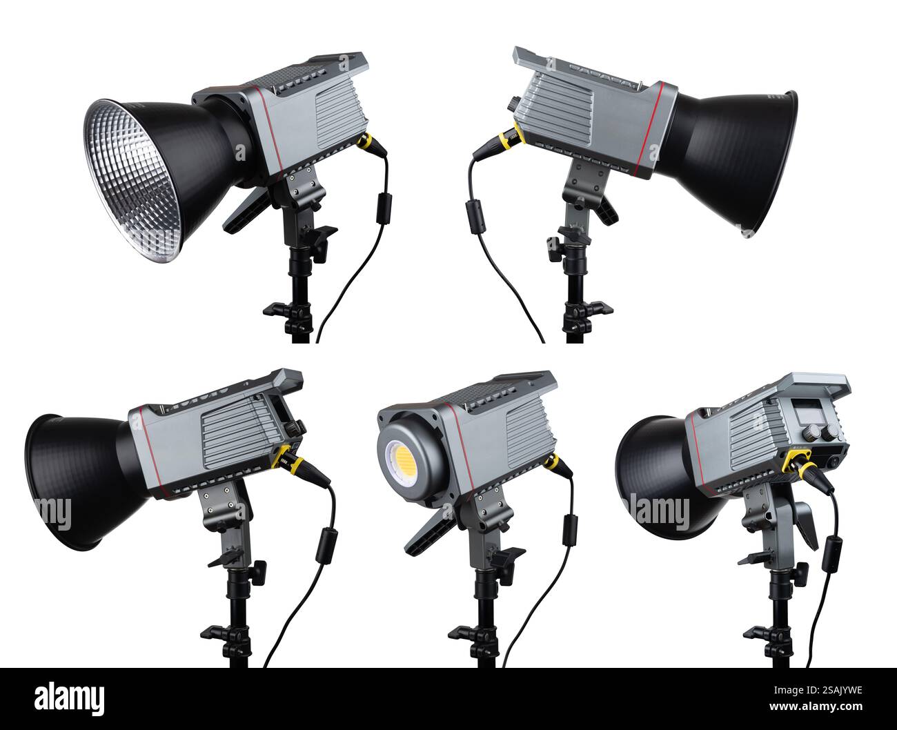 Studio lamp or stage light spotlight. COB LED spot used for studio ...