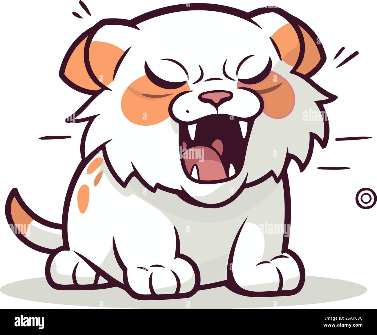 Cartoon Illustration of a Cute Little Puppy Crying Stock Vector Image ...
