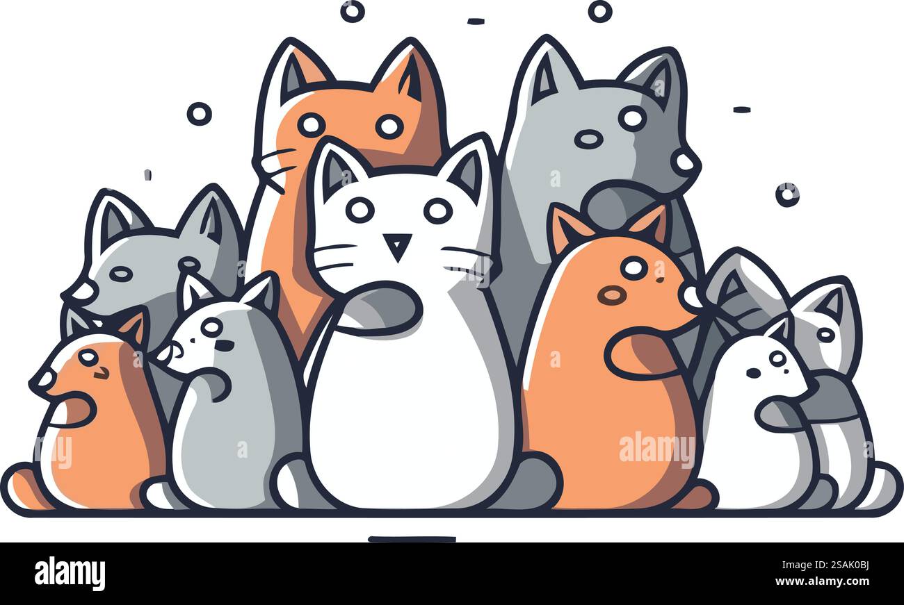 Collection cute cats in Cut Out Stock Images & Pictures - Alamy