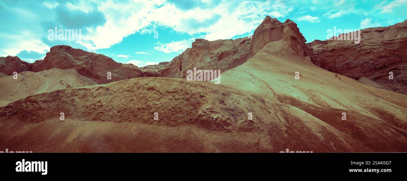 Mountain desert nature landscape. Sandstone rocks. Israel. Horizontal ...