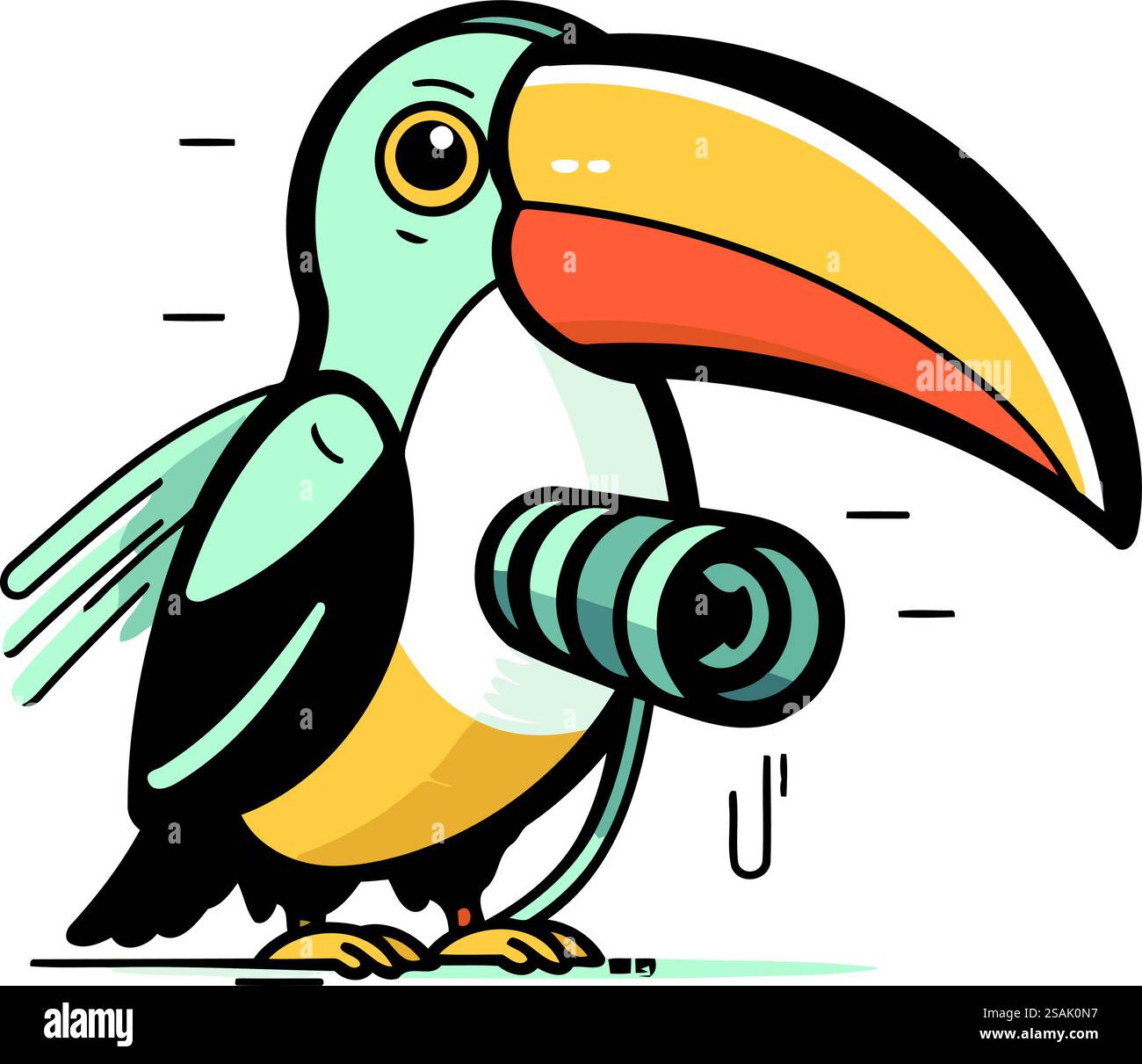 Cartoon toucan. Vector illustration of a cartoon toucan Stock Vector ...