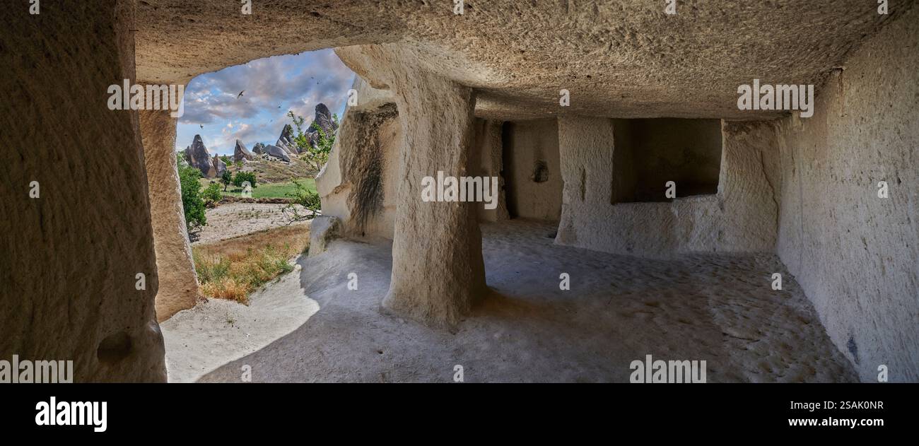 Interior room of Aynali Kilise, a cave church complex, built during ...