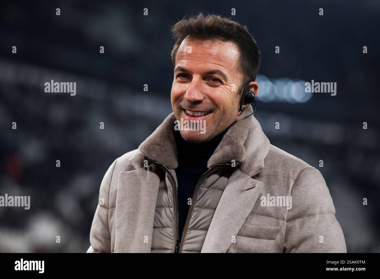 Turin, Italy. 29 January 2025. Alessandro Del Piero smiles prior to the ...