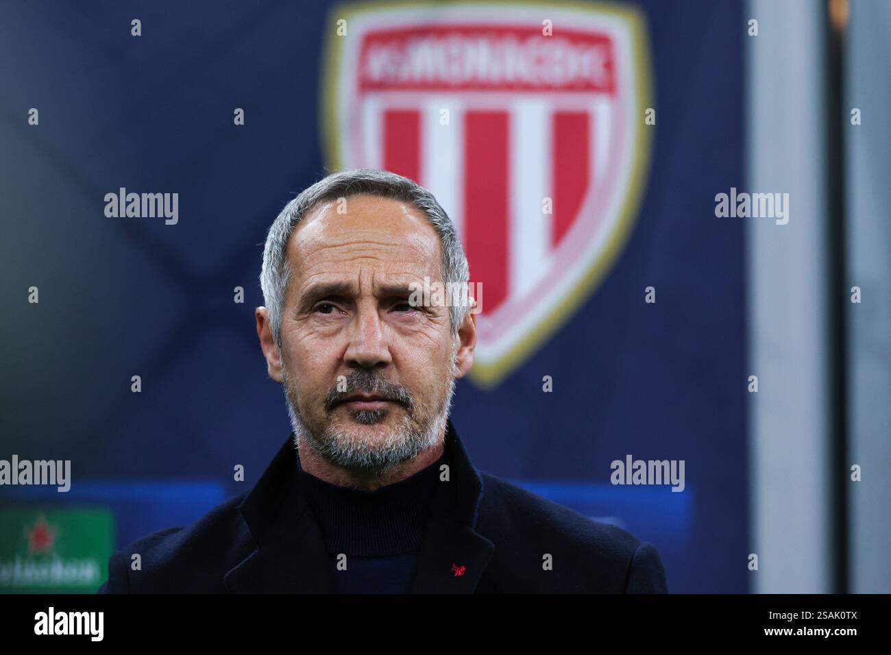 Adi Hutter Head Coach of AS Monaco FC looks on during UEFA Champions ...