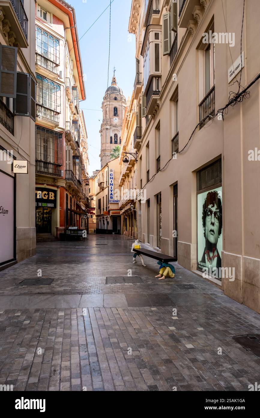 October 11, 2024, Malaga, Spain - Malaga City street view with ...