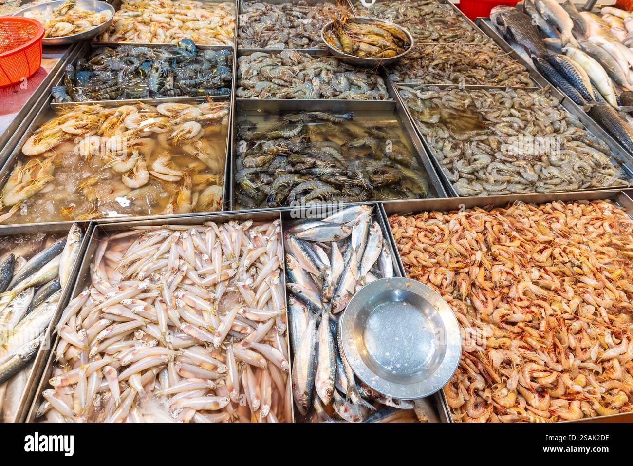 Market stall with fresh local products in little India in downtown ...