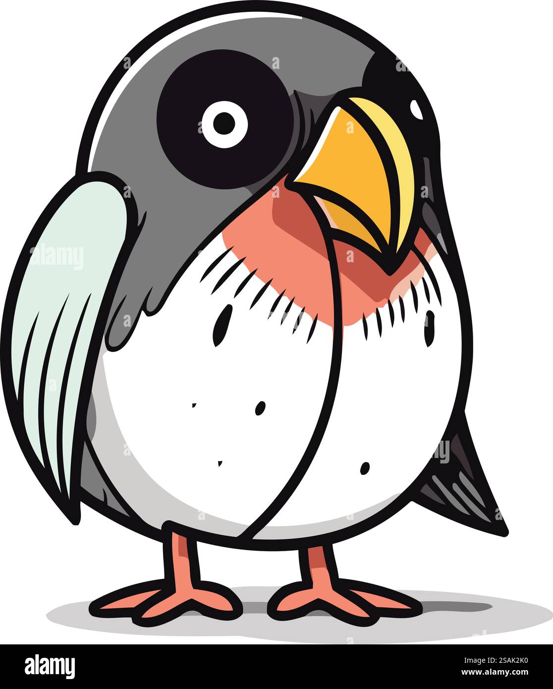 Penguin Bird Cartoon Mascot Character Vector Illustration Stock Vector ...