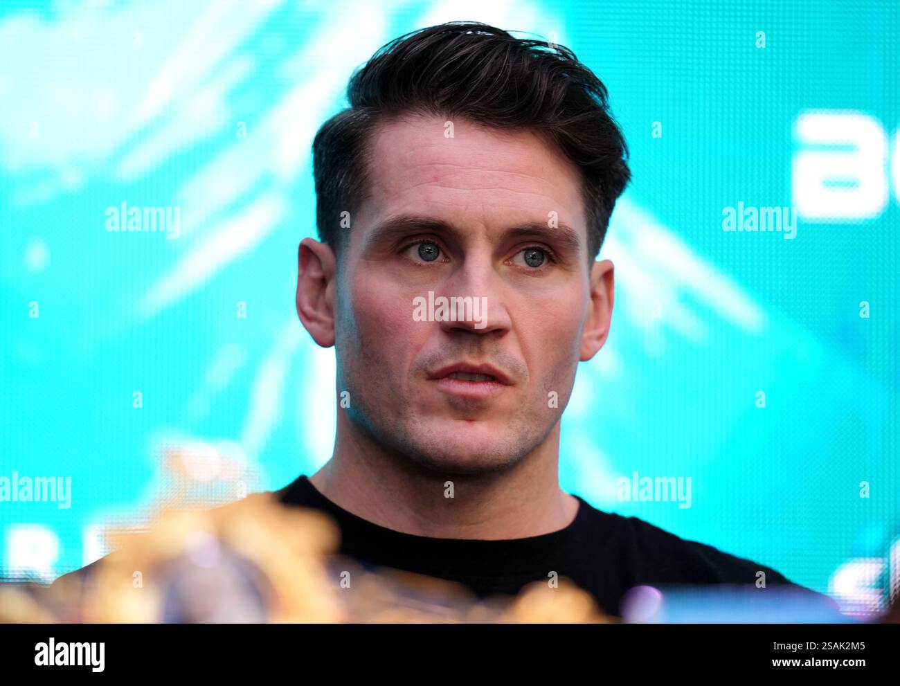 Boxing trainer Shane McGuigan during a press conference at BOXPARK ...