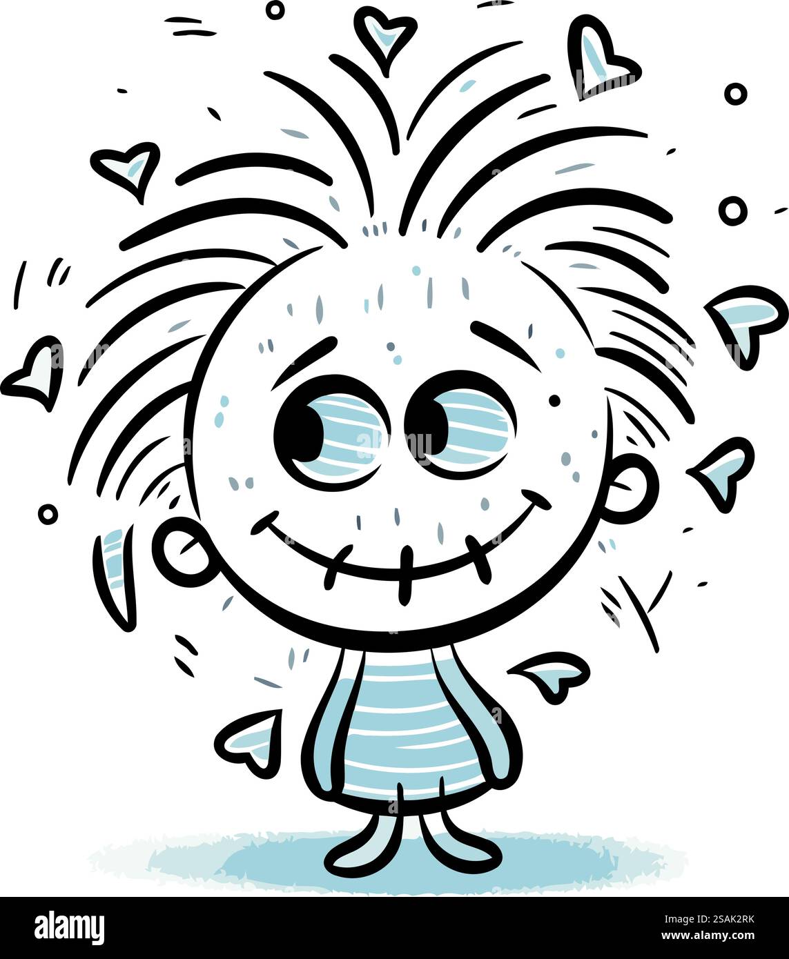 Doodle smiling emoji happy Cut Out Stock Images & Pictures - Alamy