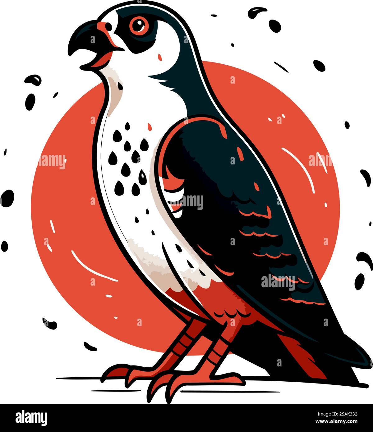 Peregrine falcon. Vector illustration in cartoon style Stock Vector ...
