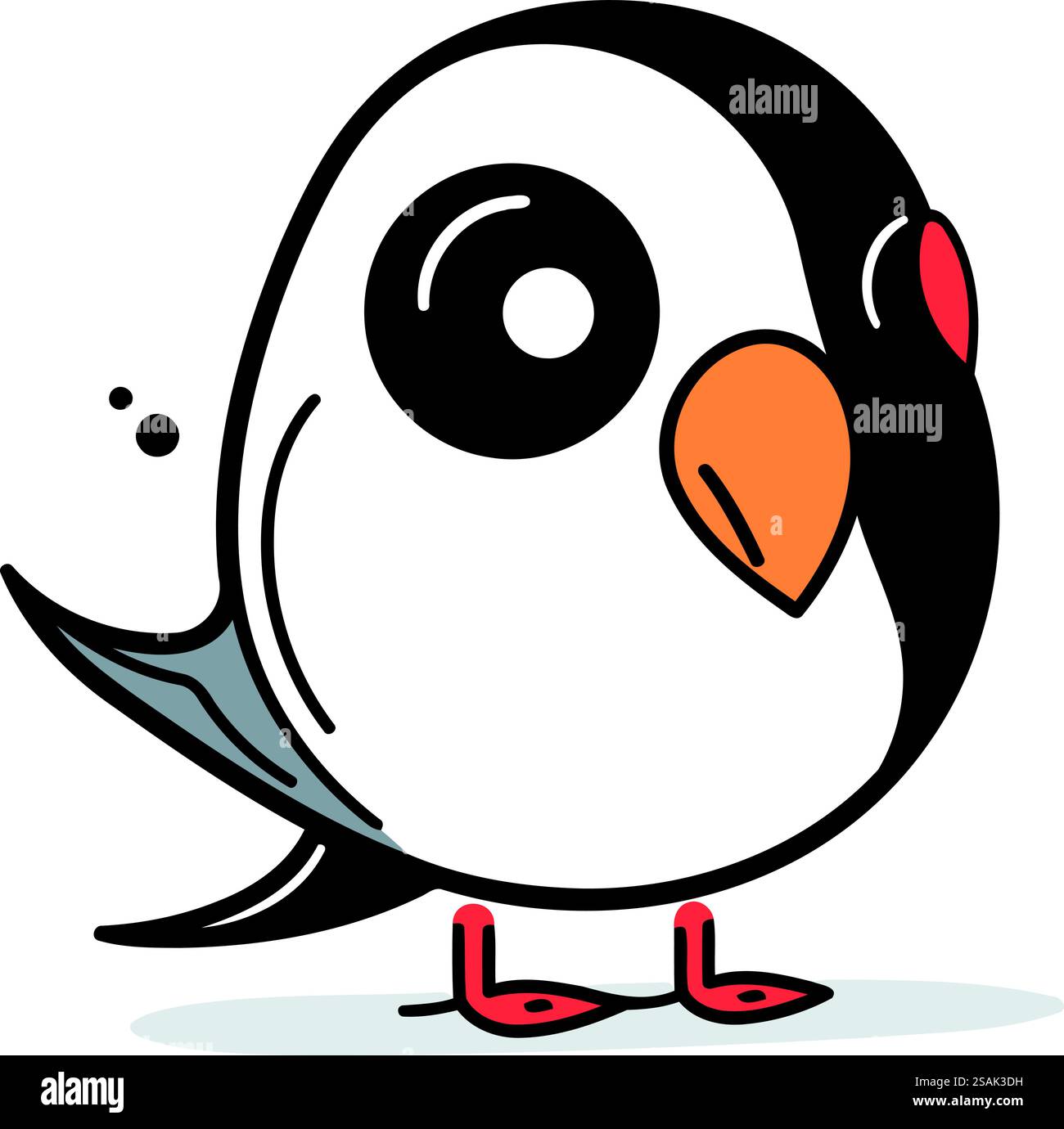 cute penguin cartoon design. vector illustration eps10 graphic Stock ...