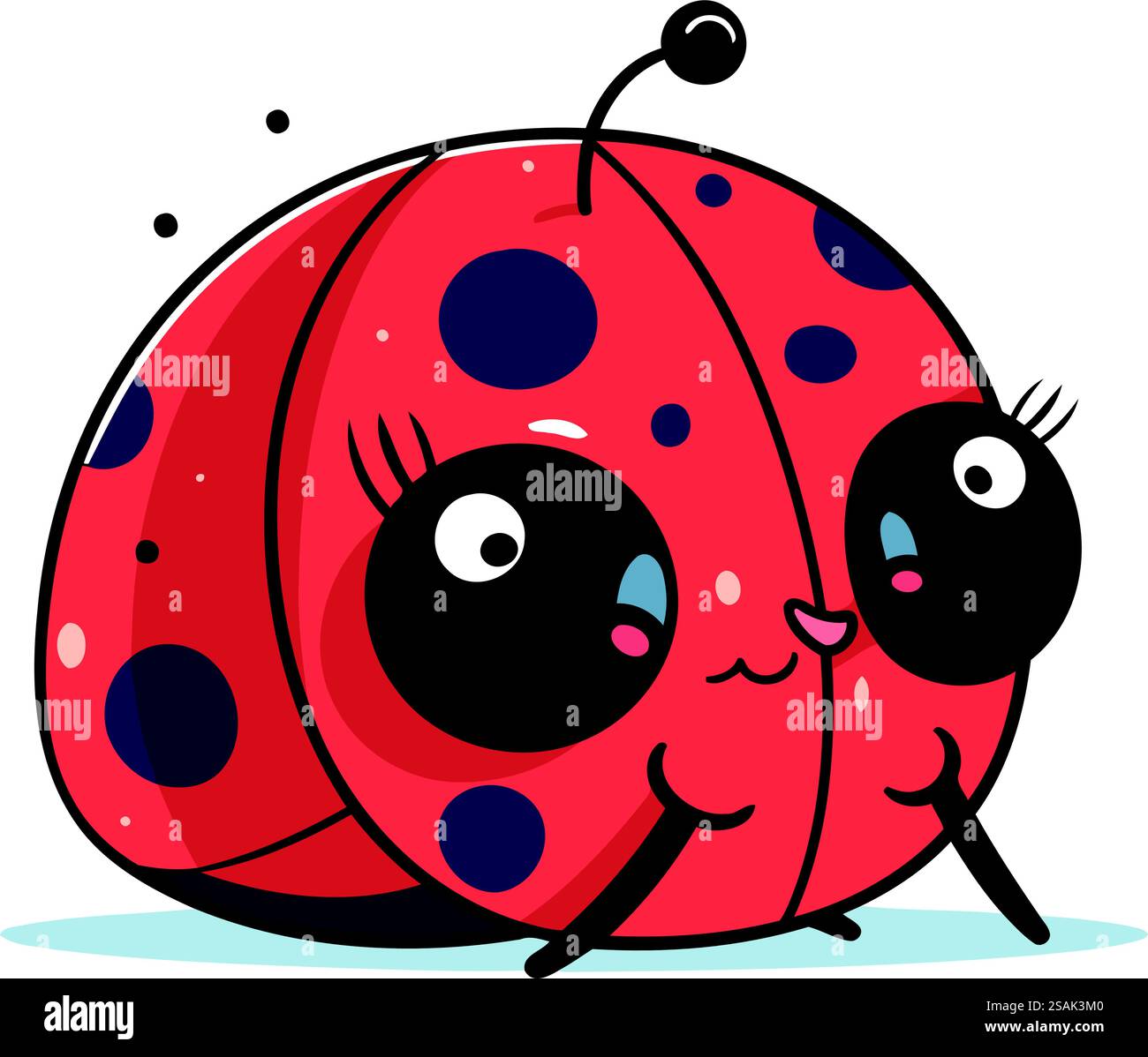 Cute ladybug cartoon character. Cute colorful vector illustration Stock ...