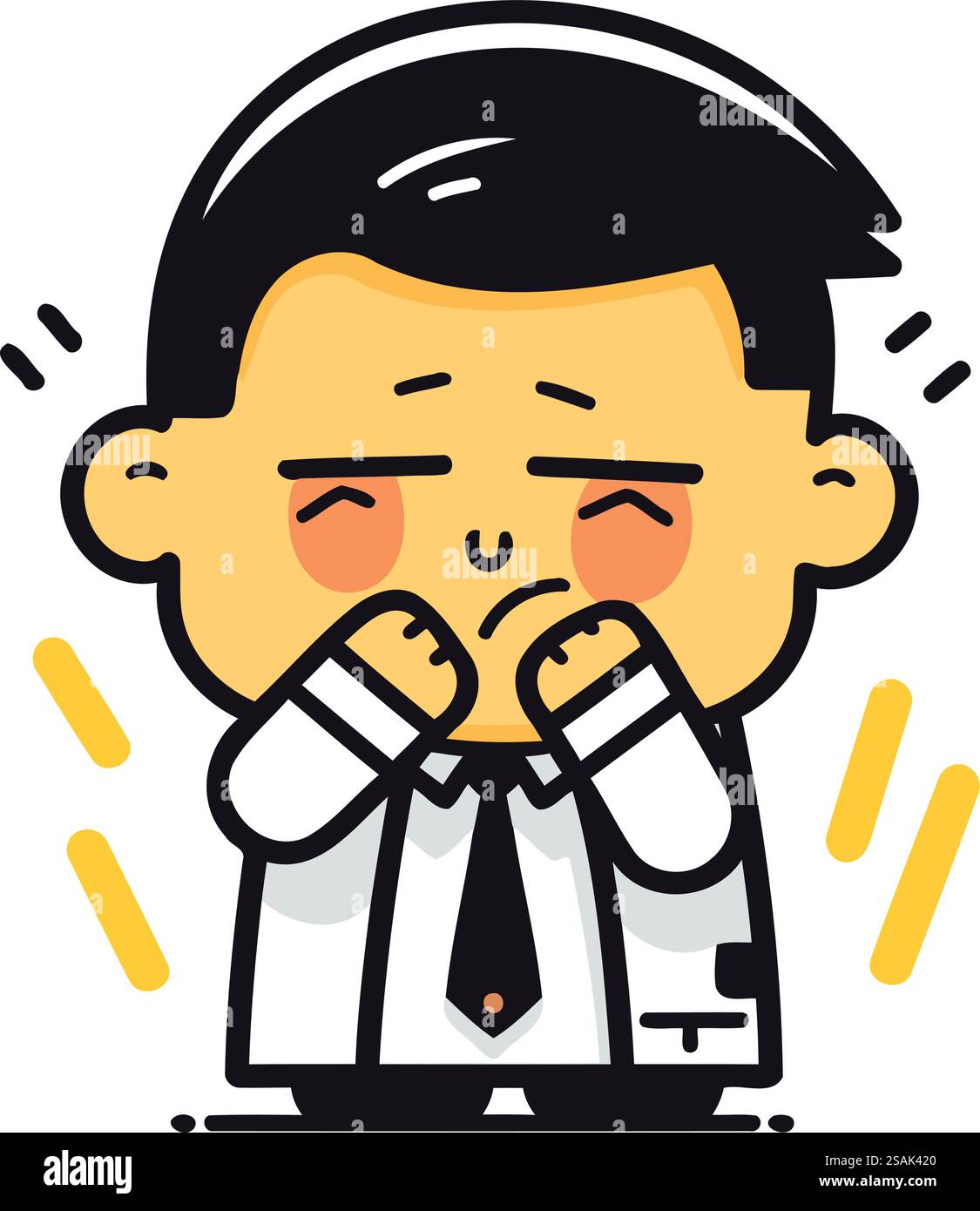 Businessman Crying Vector Illustration. Flat Cartoon Character Design ...