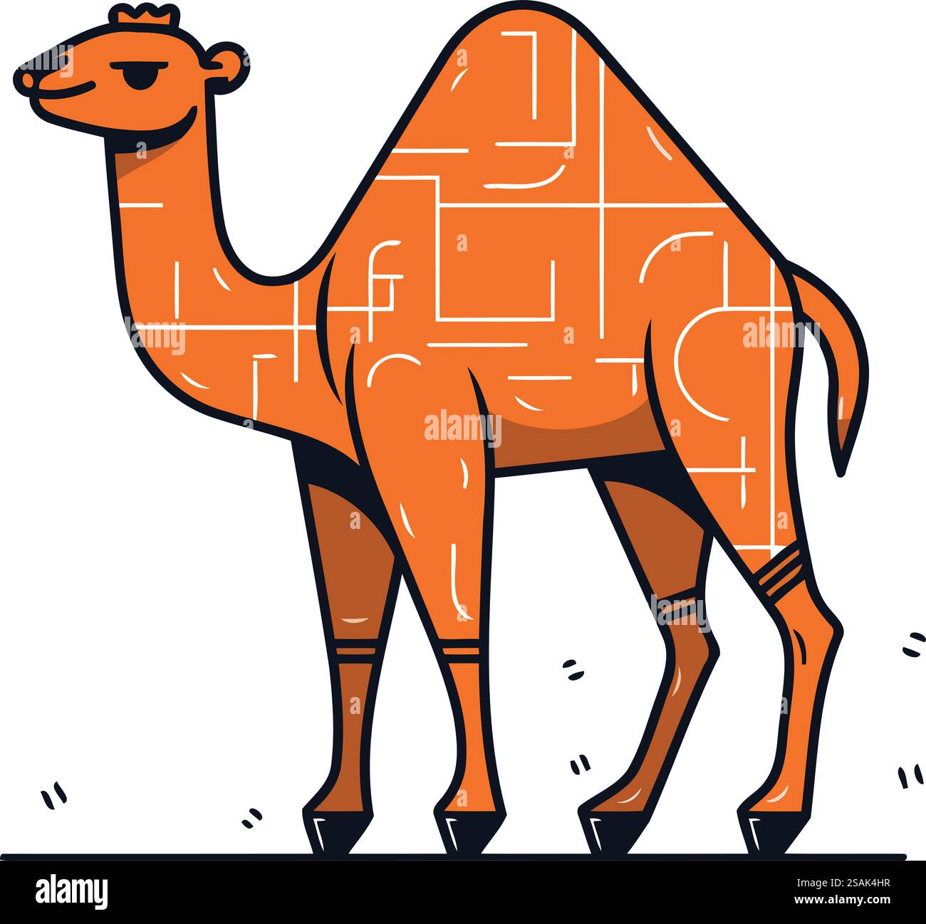 Cute cartoon dromedary with labyrinth. Vector illustration Stock Vector ...
