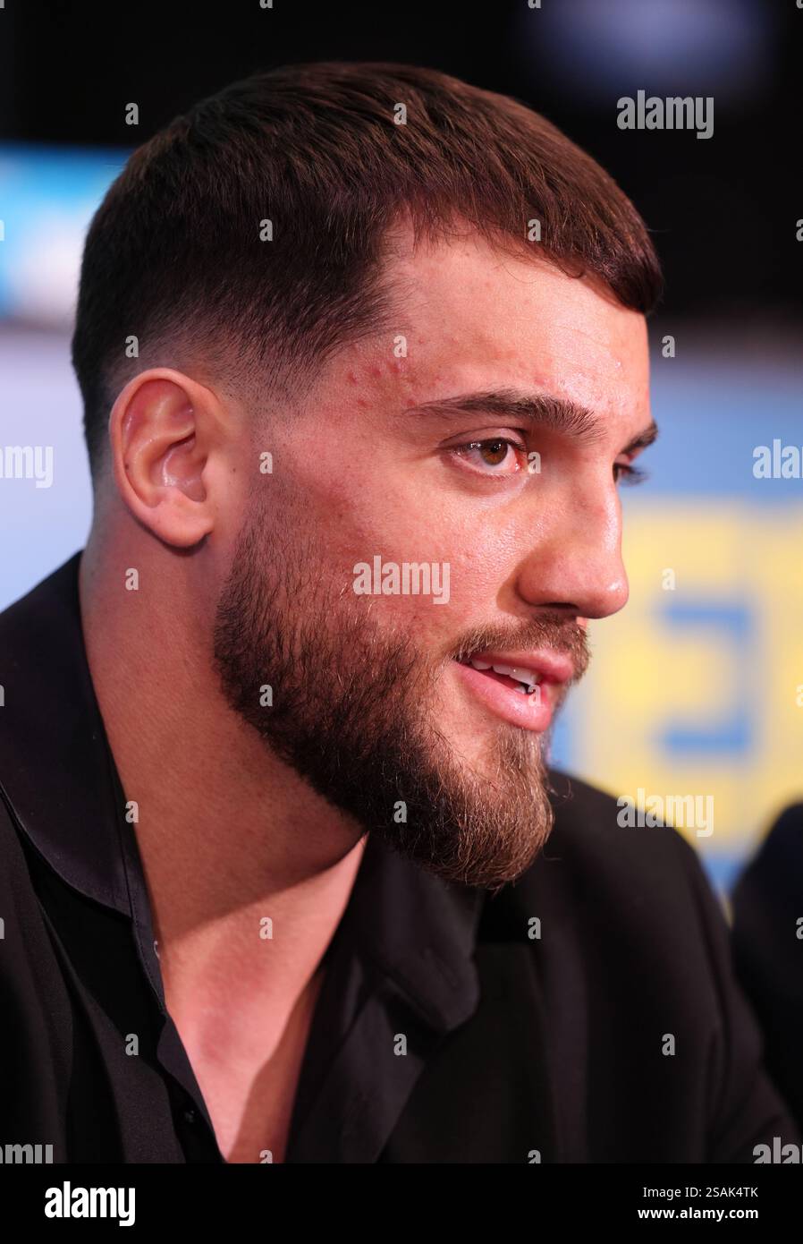 Aurel Ignat during a press conference at BOXPARK Wembley, London ...
