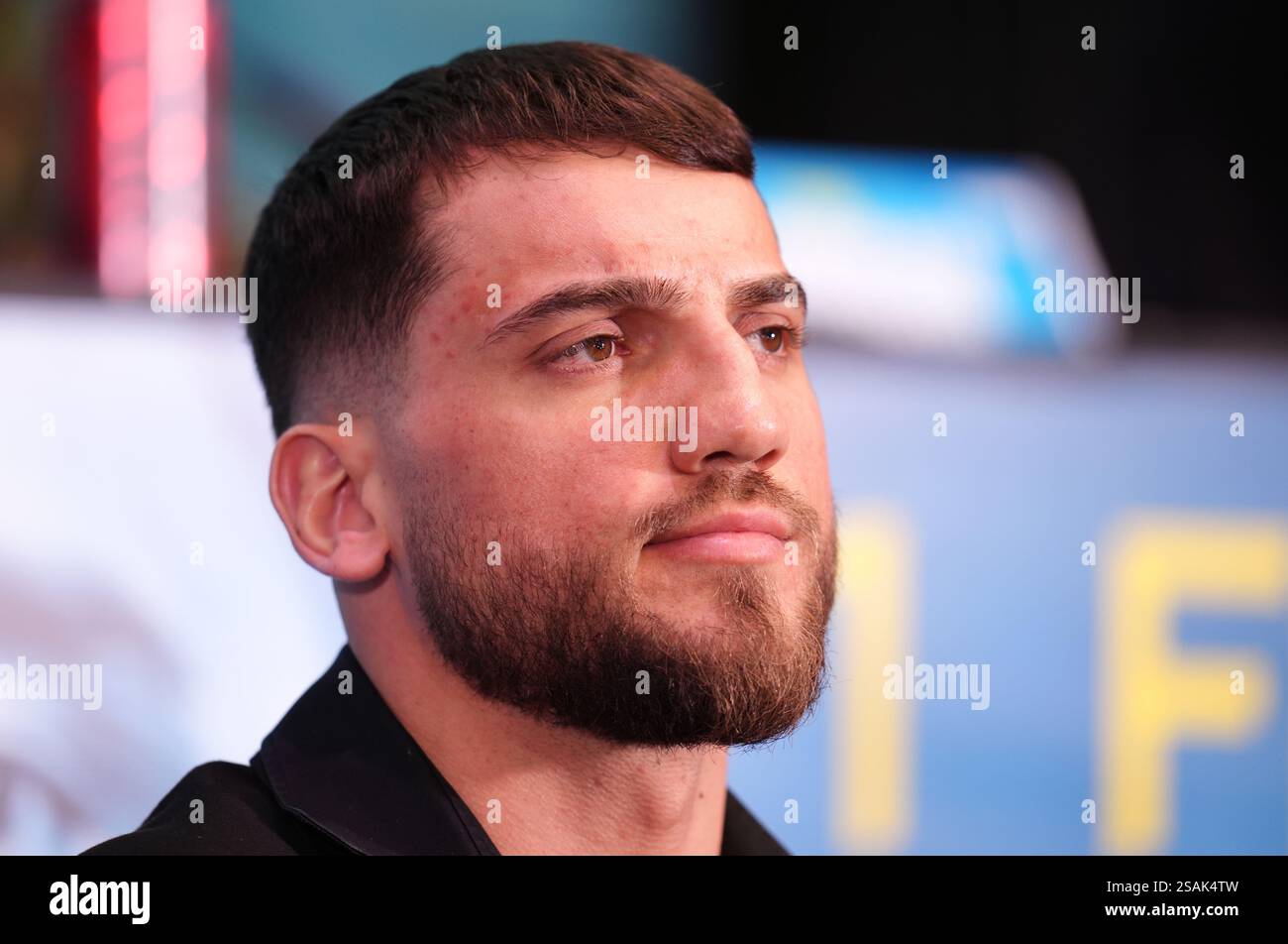 Aurel Ignat during a press conference at BOXPARK Wembley, London ...
