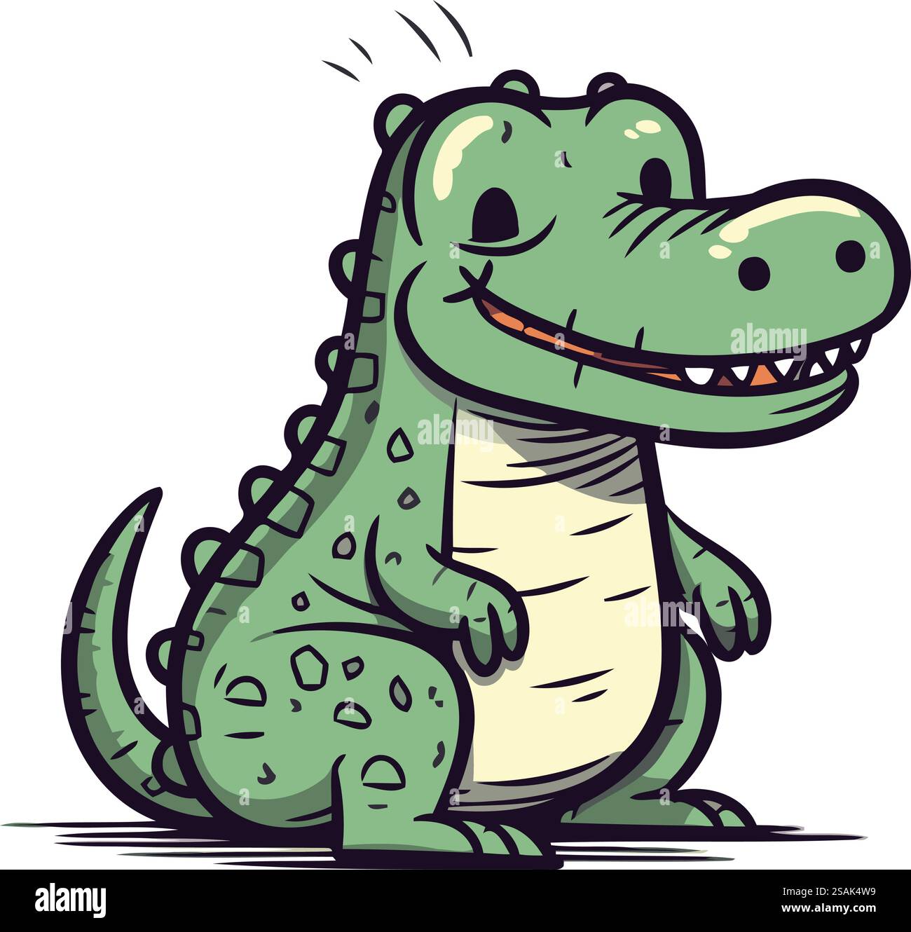 Crocodile. Vector illustration of a cartoon crocodile Stock Vector ...