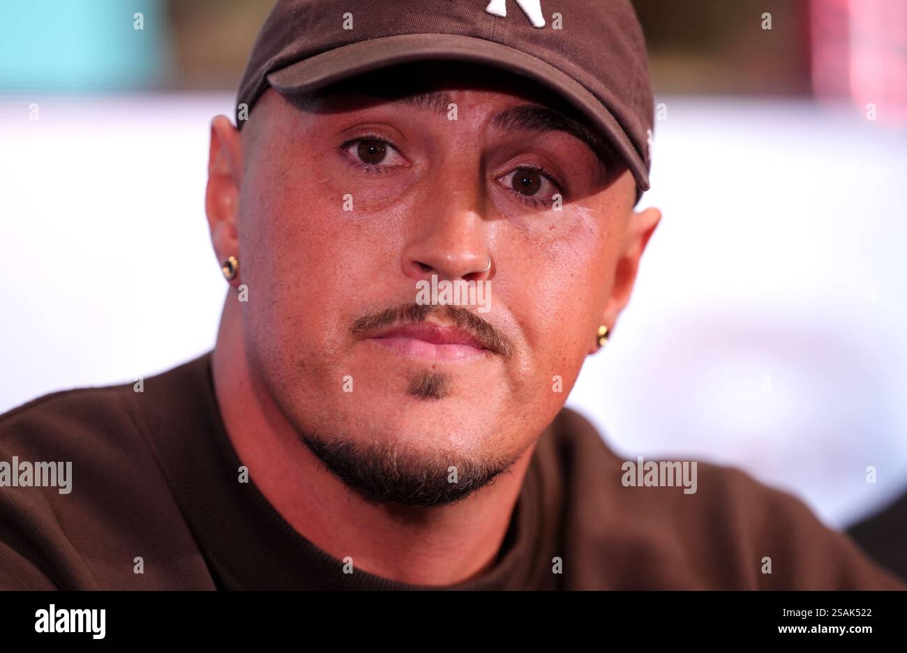 Michael Webster during a press conference at BOXPARK Wembley, London. Picture date: Thursday ...