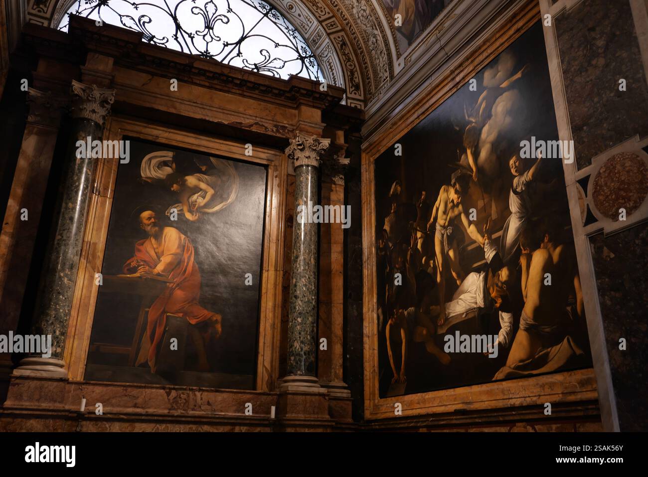 SAINT MATTHEW WITH ANGEL AND MARTYRDOM OF SAINT MATTHEW PAINTINGS BY ...