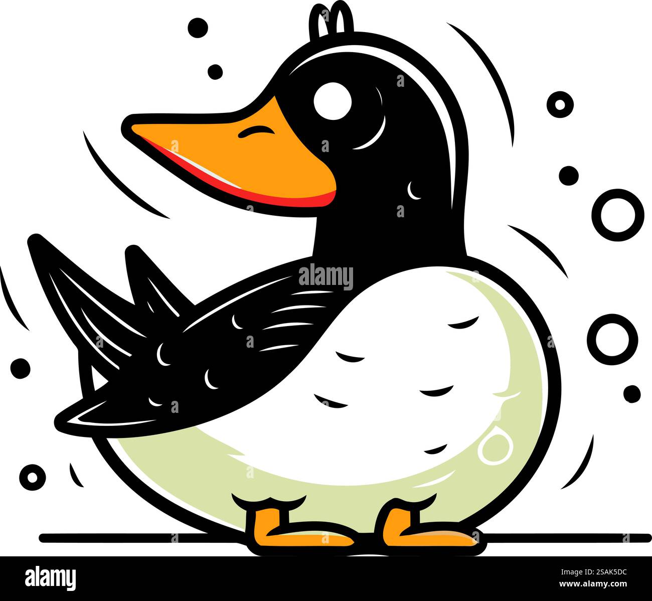 Duck. Vector illustration. Isolated on a white background Stock Vector ...