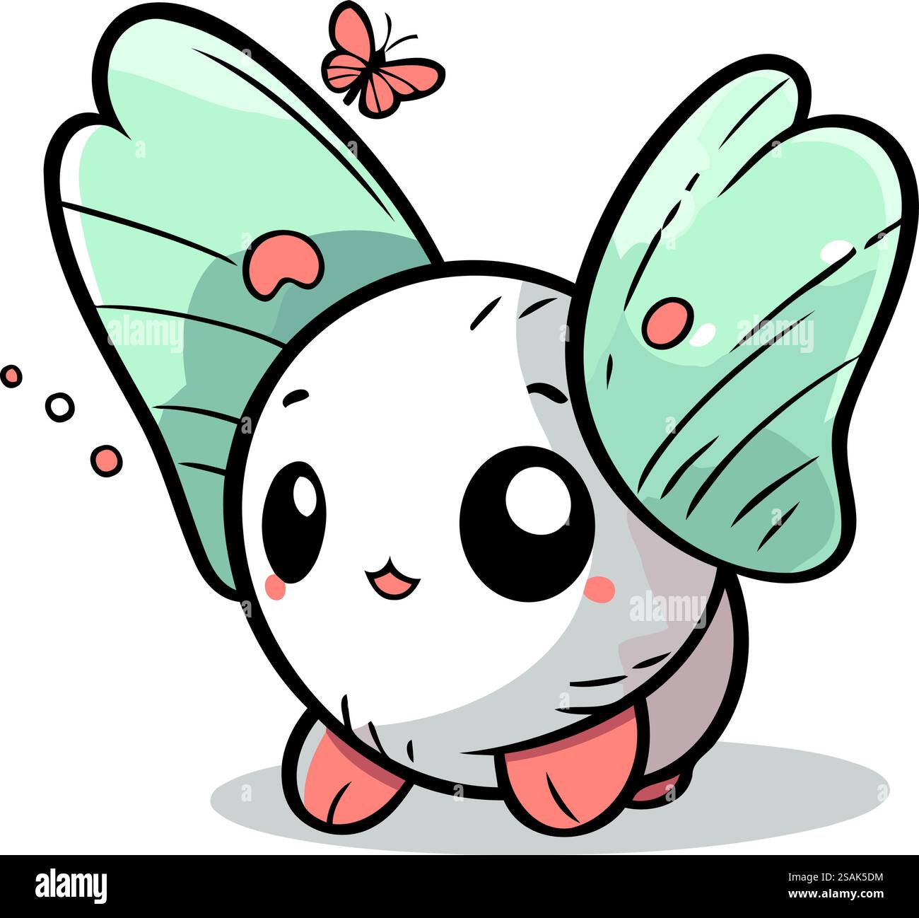 Butterfly cartoon character vector illustration. Cute and funny ...