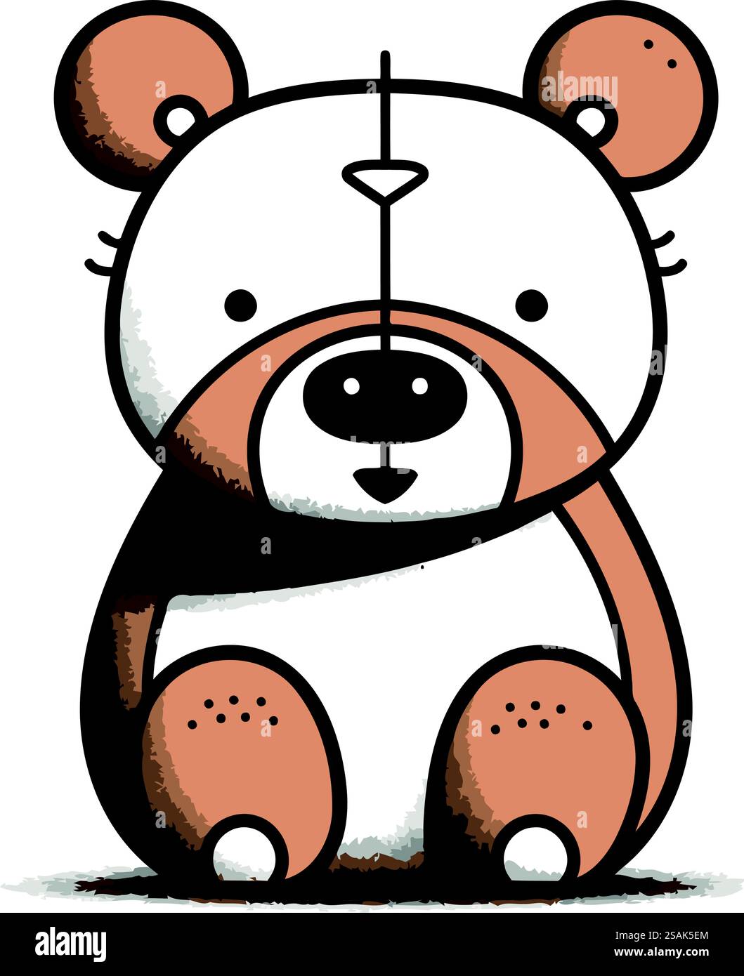 Cute cartoon bear. Vector illustration of a teddy bear Stock Vector ...