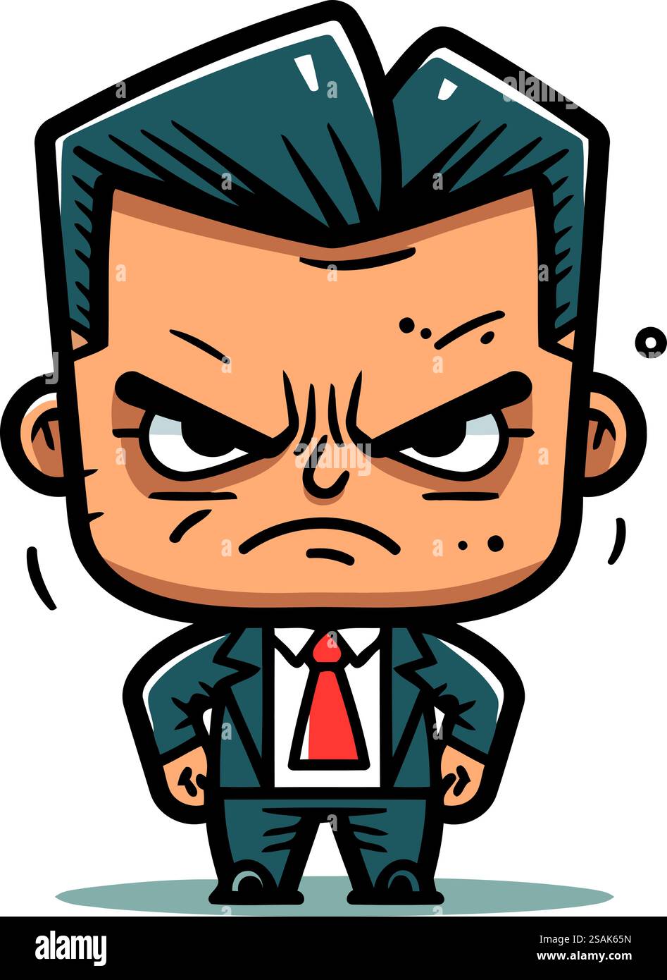 Angry Businessman Cartoon Mascot Character Vector Illustration Stock ...
