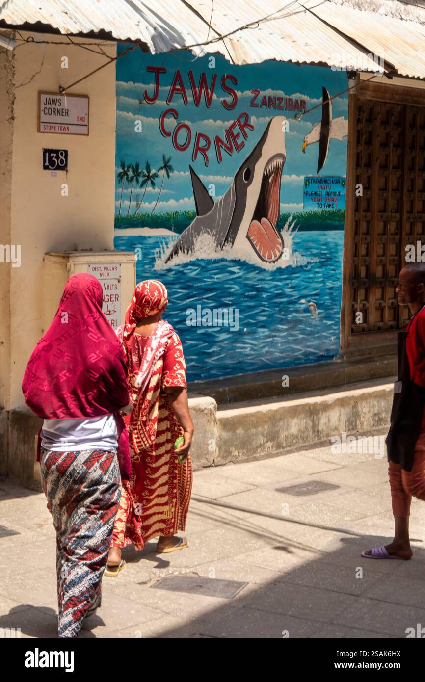 Africa, Tanzania, Zanzibar, Stonetown, old town, Jaws Corner Stock ...