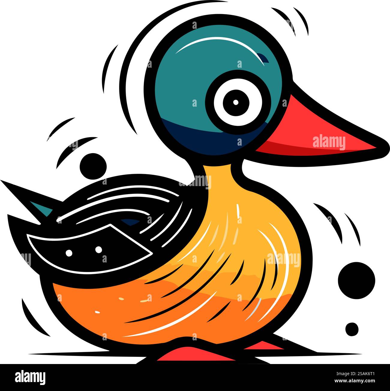 Duck icon. Vector illustration of a duck. Isolated on white background ...