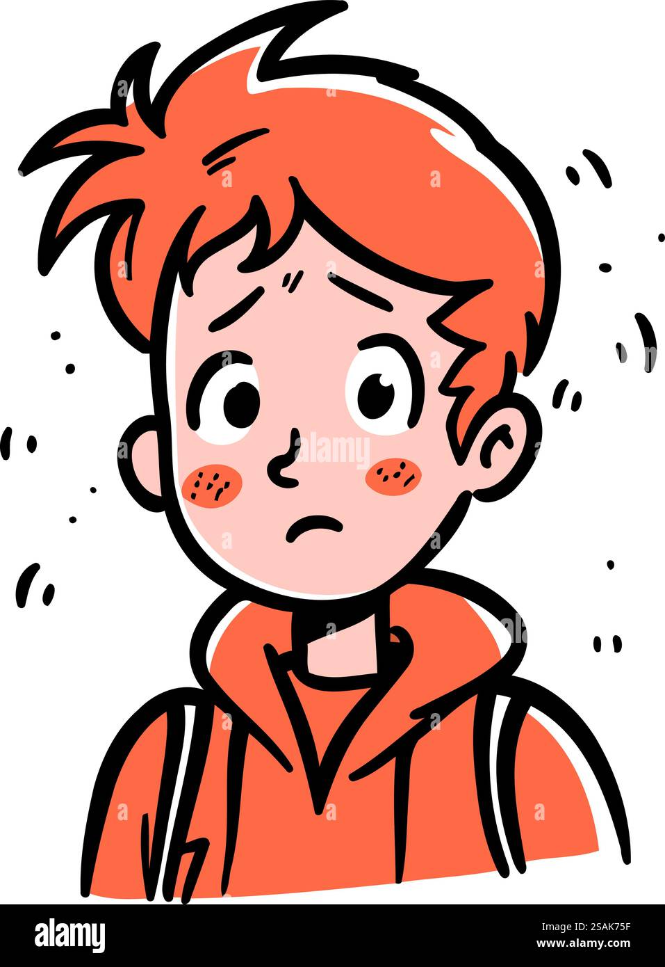 Illustration of a boy crying. Vector illustration of a boy crying Stock ...