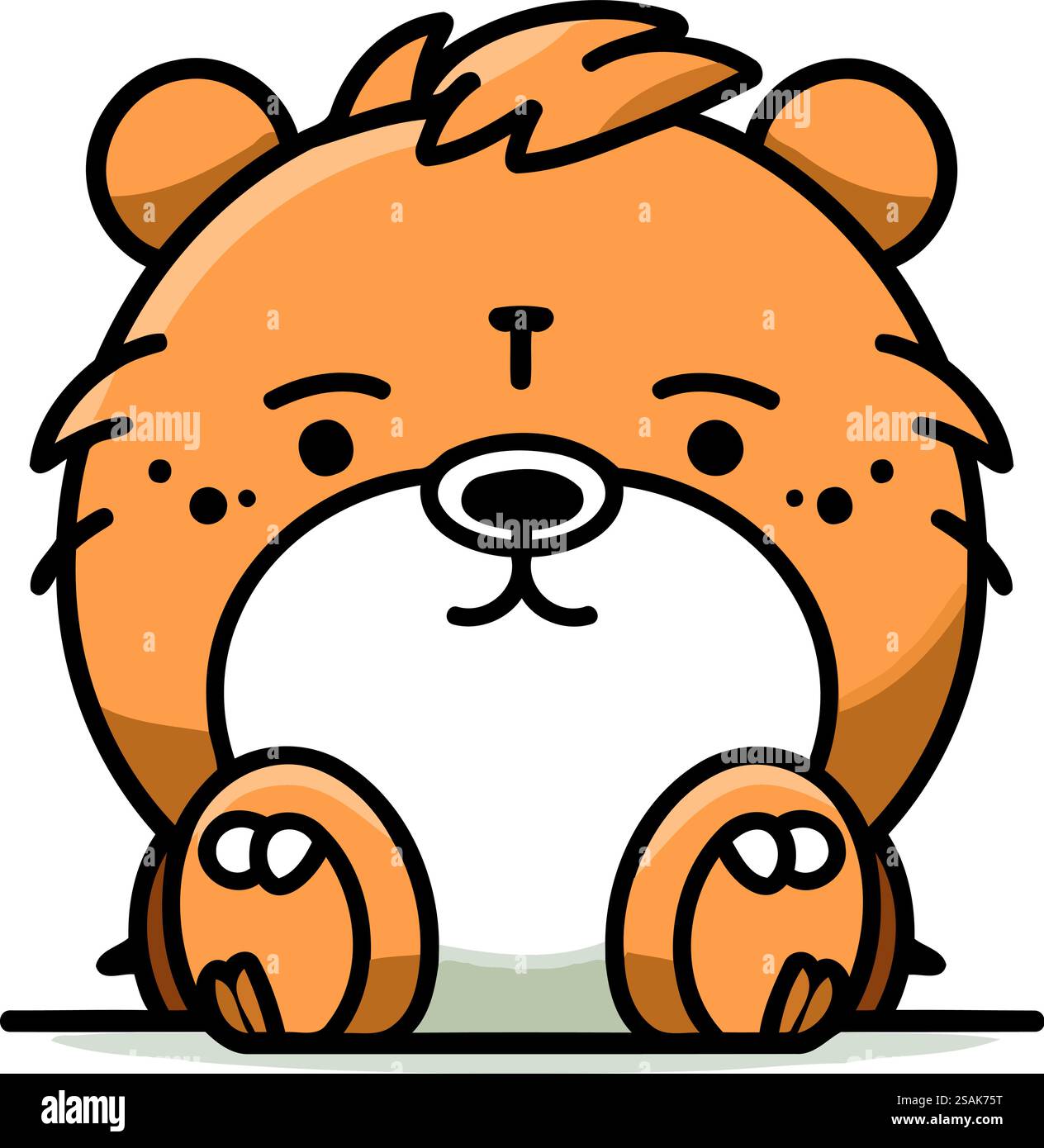 Cute cartoon bear. Vector illustration of a beaver character Stock ...