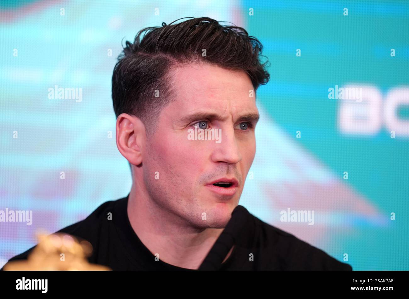 Boxing trainer Shane McGuigan during a press conference at BOXPARK ...