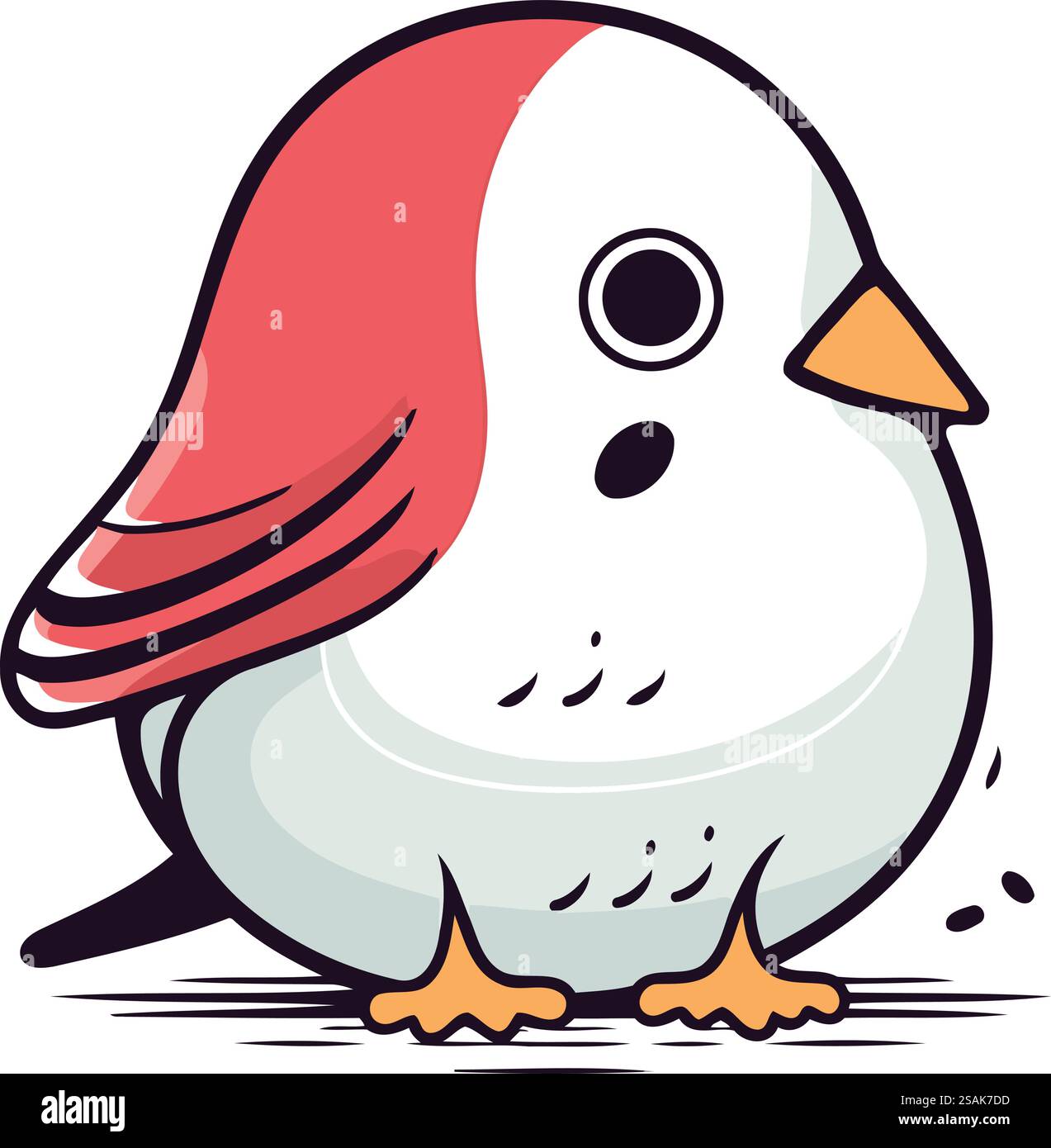 Illustration of a cute christmas robin isolated on a white background ...