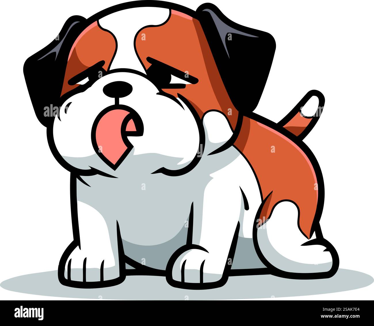 Cute dog mascot. Vector illustration. Isolated on white background ...