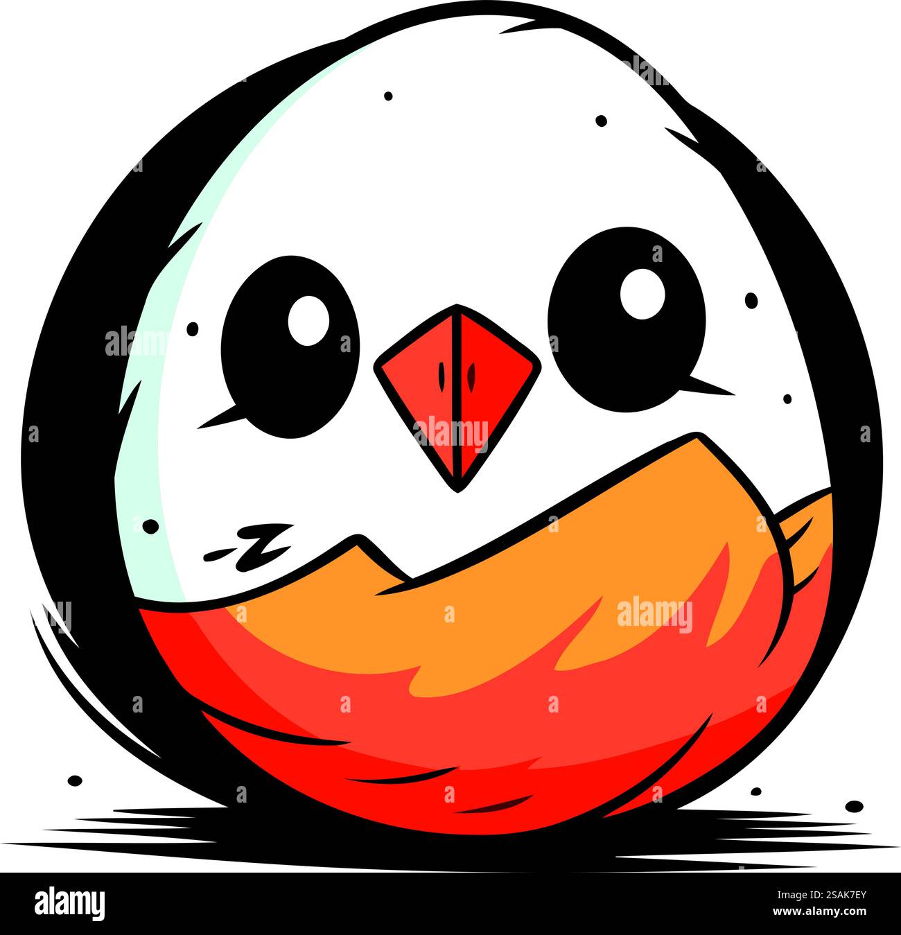 Cute cartoon penguin with an egg in its beak Stock Vector Image & Art ...