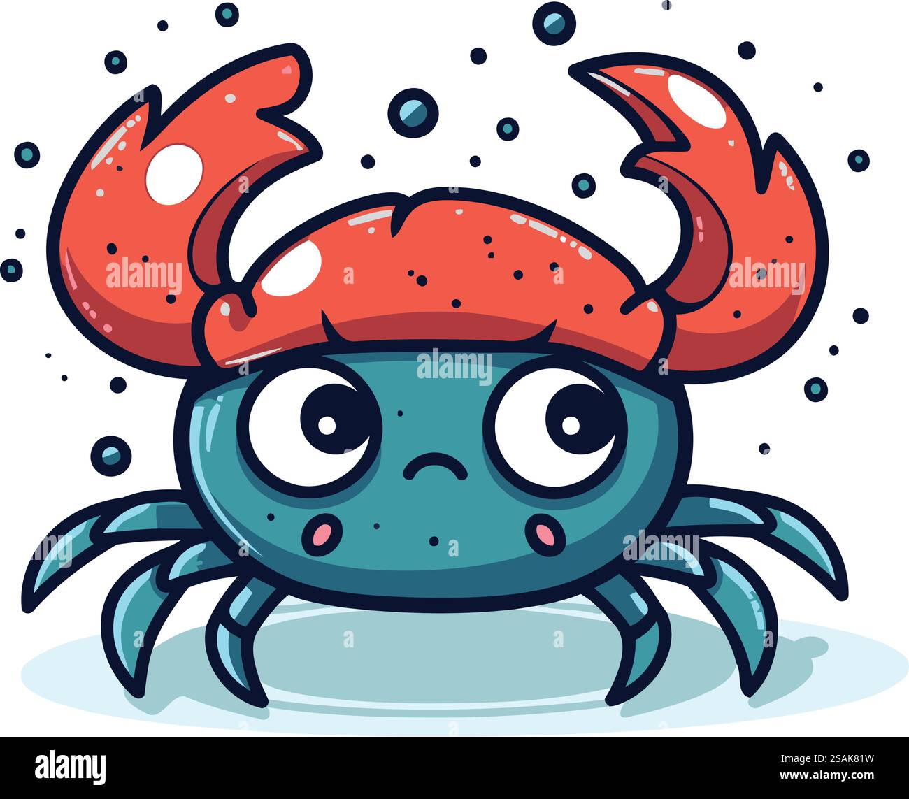 Crab cartoon character. Cute vector illustration of a crab Stock Vector ...