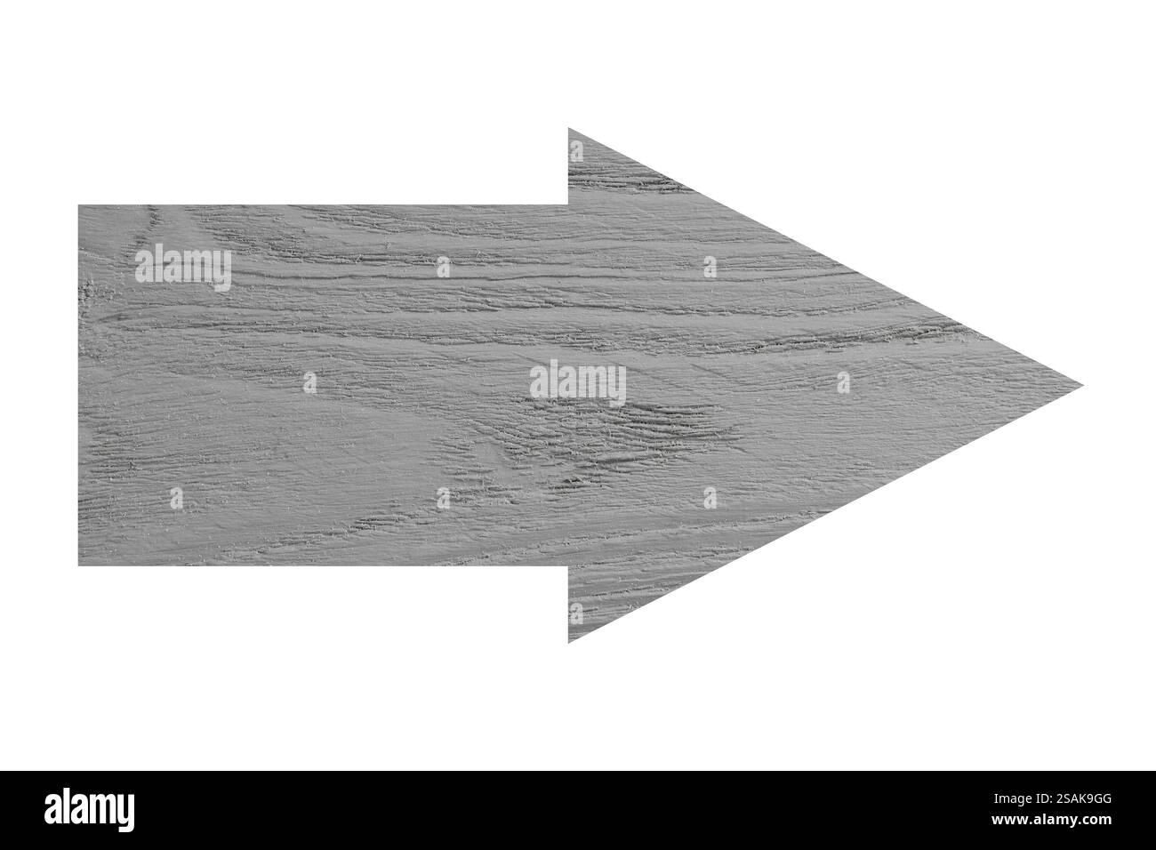 Arrow with light grey wooden texture isolated on white Stock Photo - Alamy