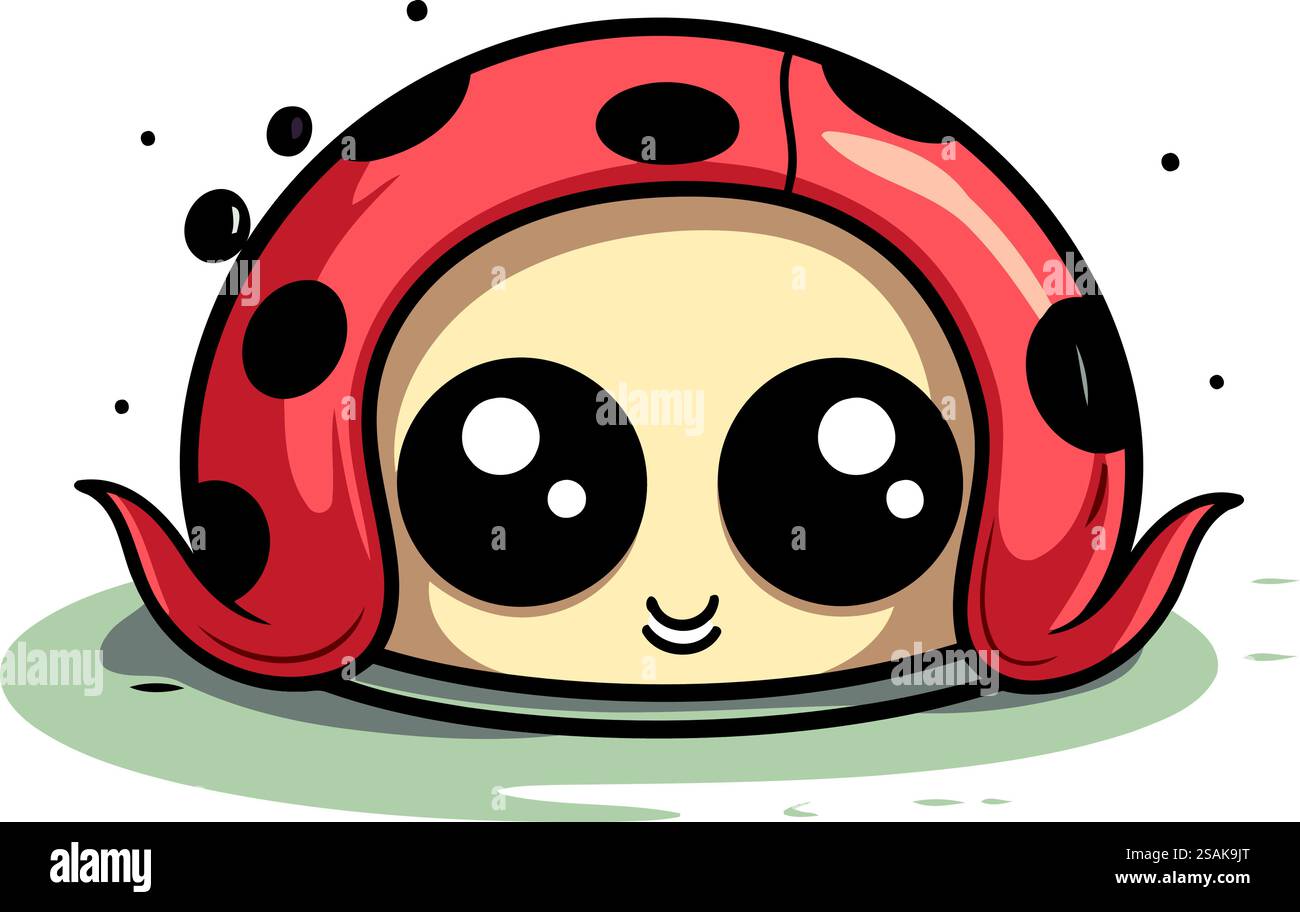 Cute ladybug cartoon vector illustration. Cute ladybug Stock Vector ...
