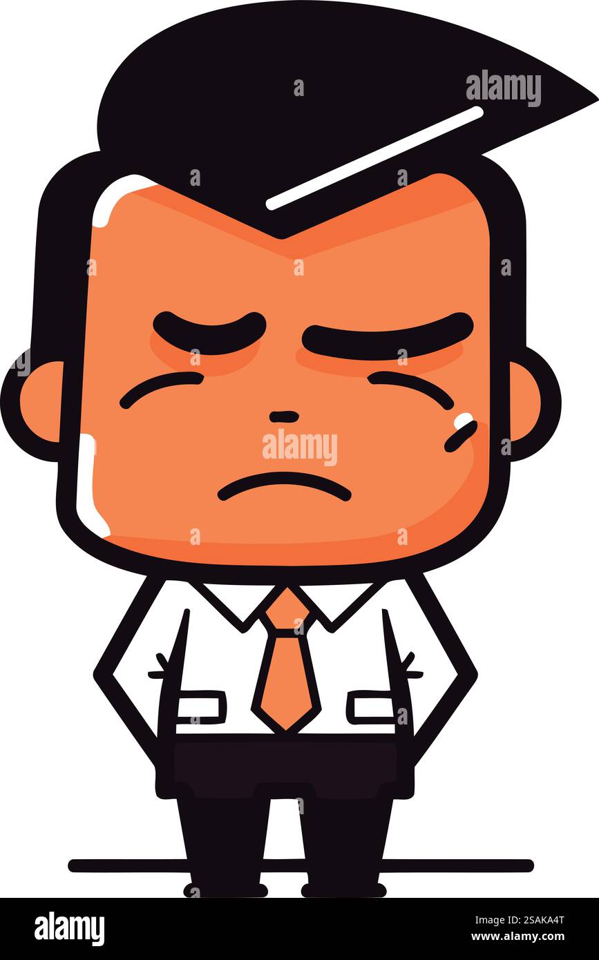 Sad Boss Vector Cartoon Illustration Stock Vector Image & Art - Alamy