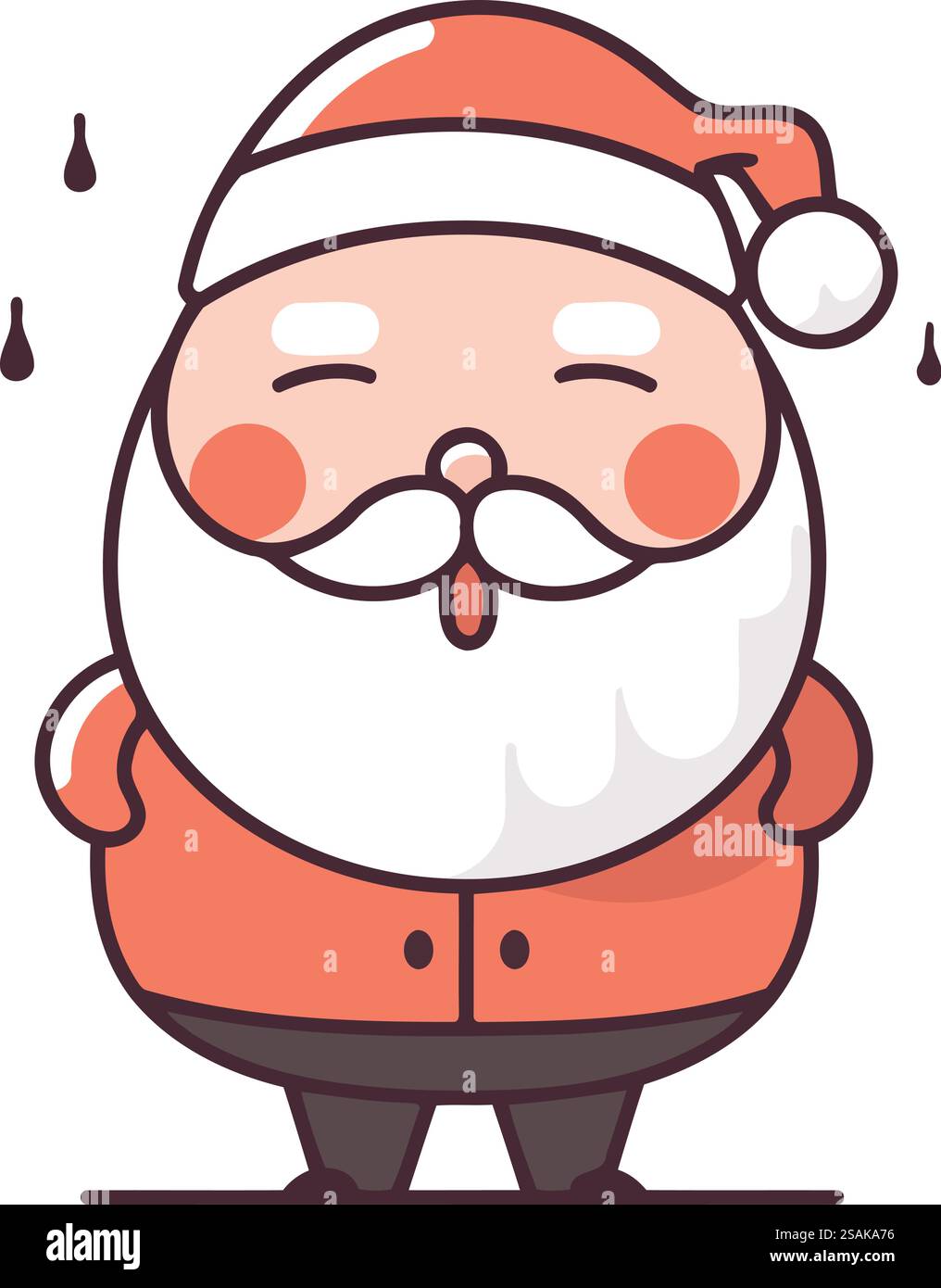 Santa Claus vector illustration. Cartoon Santa Claus character with ...