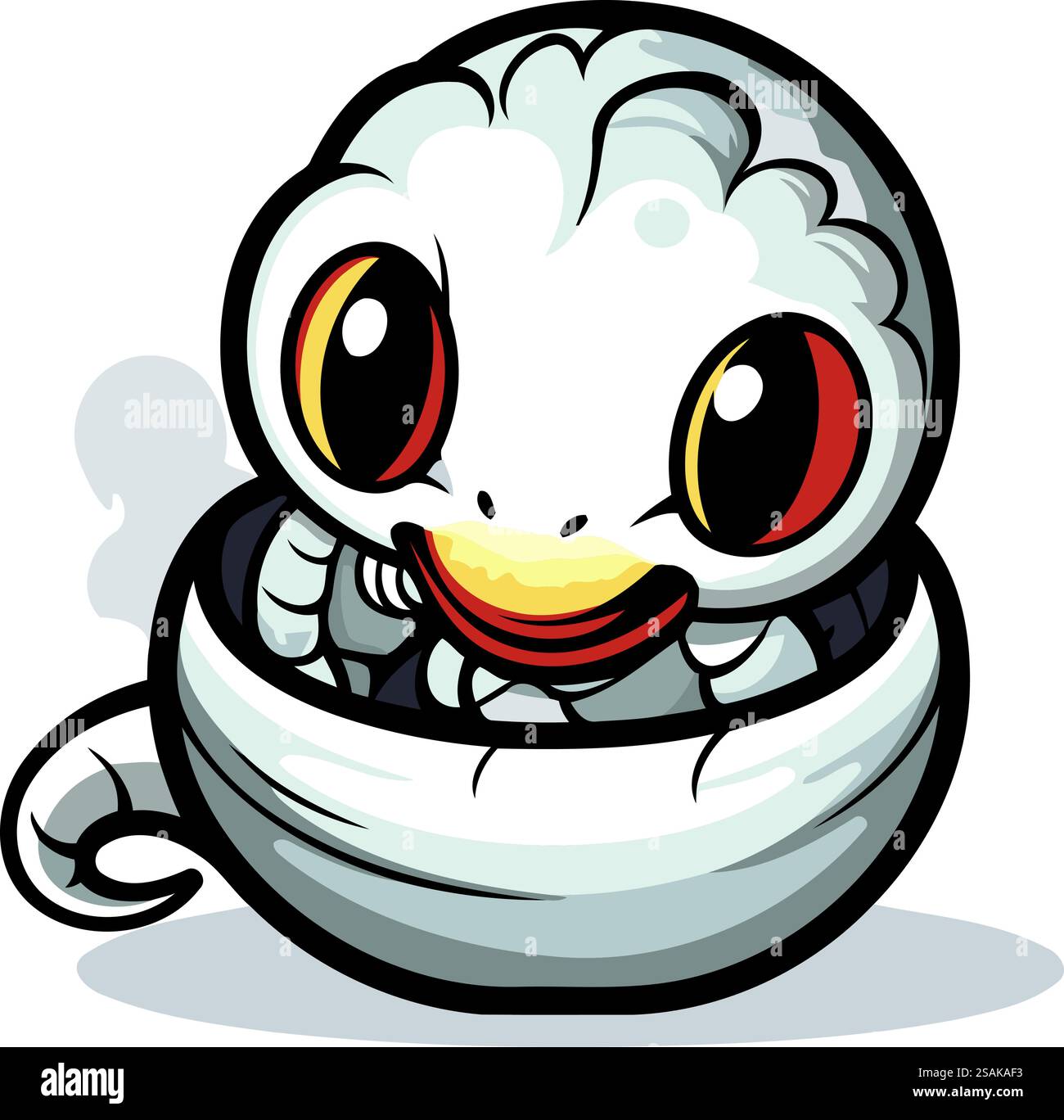 Cute cartoon japanese japanese kawaii snake Stock Vector Image & Art ...