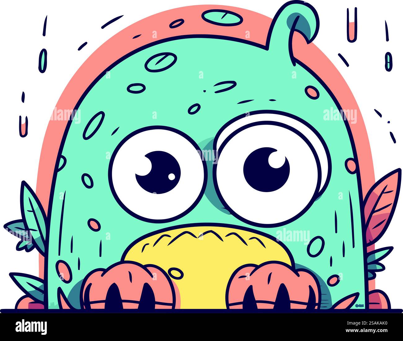 Alien face illustration in Stock Vector Images - Alamy