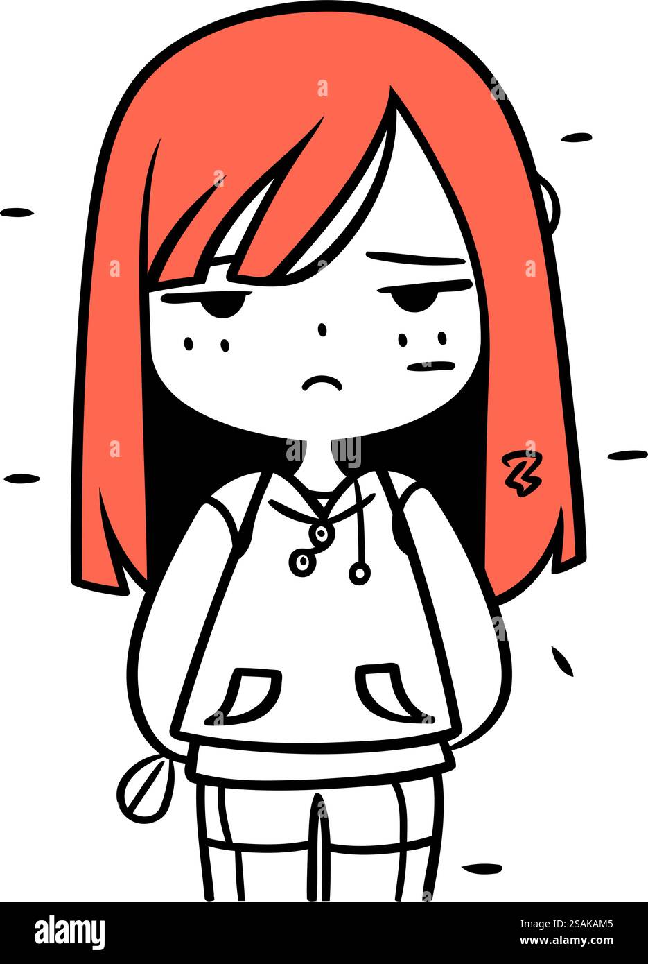 Girl and school uniform and crying Stock Vector Images - Alamy