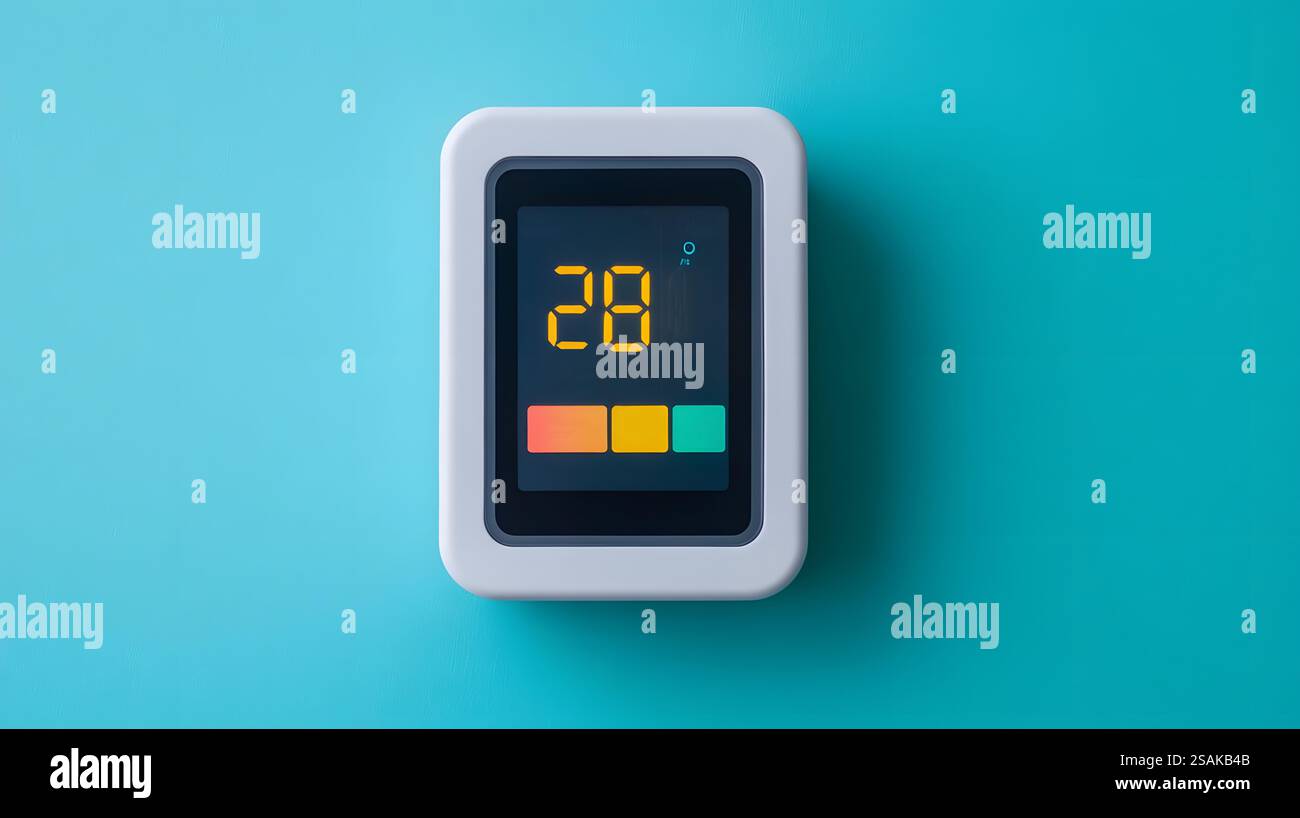 Close-up view of a digital air monitoring device showcasing ...